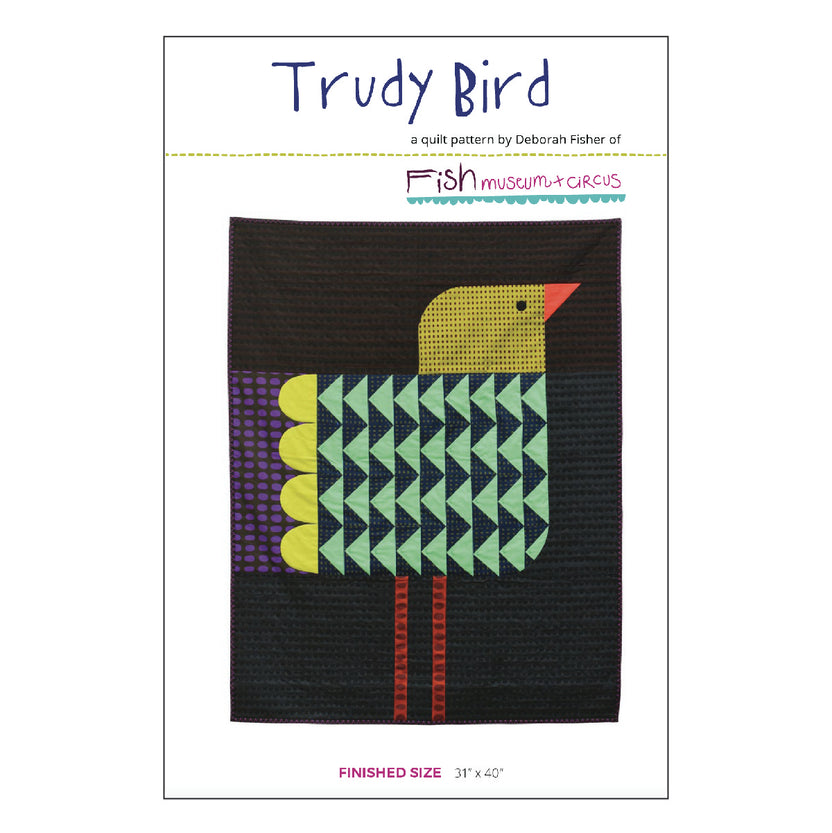 PDF Pattern: Trudy Bird Quilt – Fish Museum and Circus